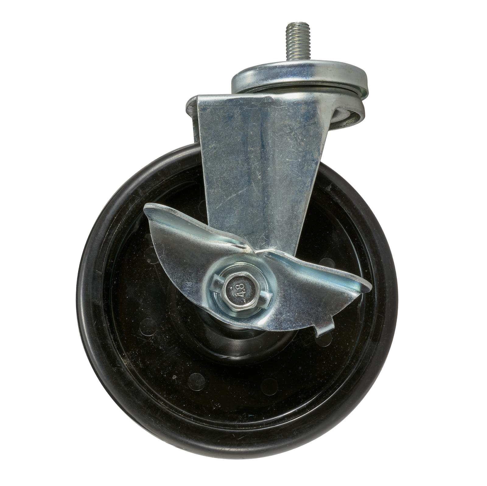 6" Caster Swivel Brake Wheel 8mm Bolt M12X1.75 Stud: ShopSBT.com